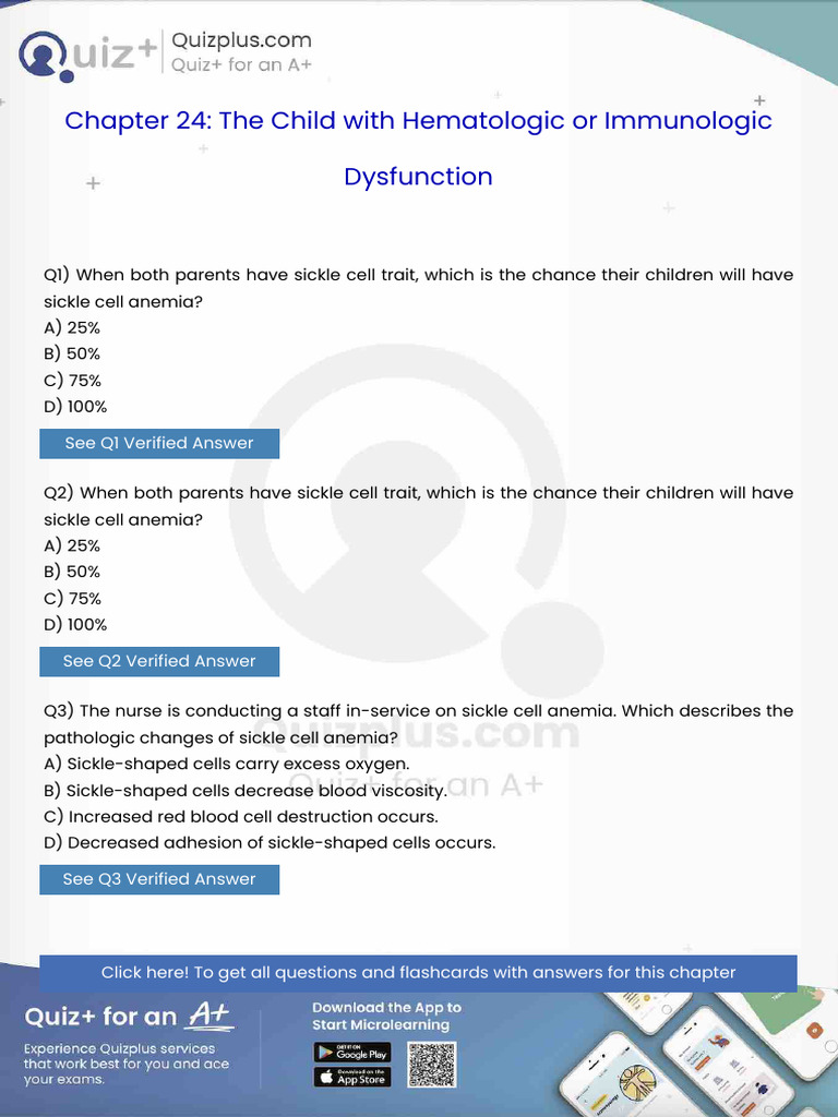 When Both Parents Have Sickle Cell Trait Which Is The Chance Their ...