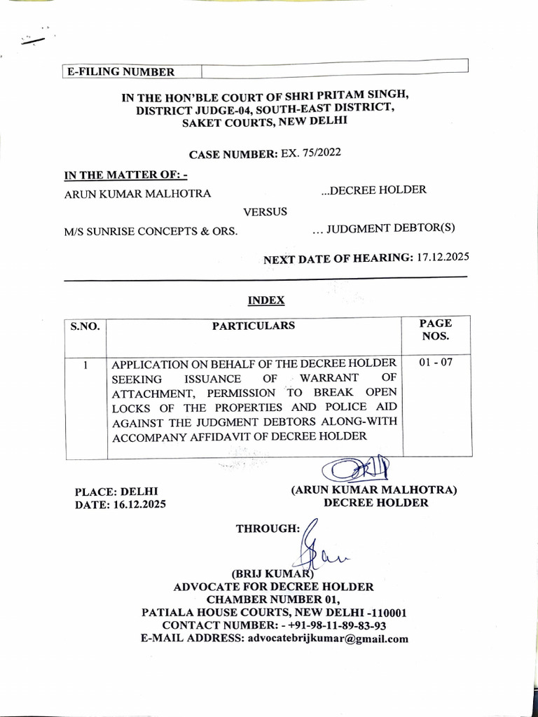 Application For Warrant of Attachment | PDF | Judgment (Law) | Interest