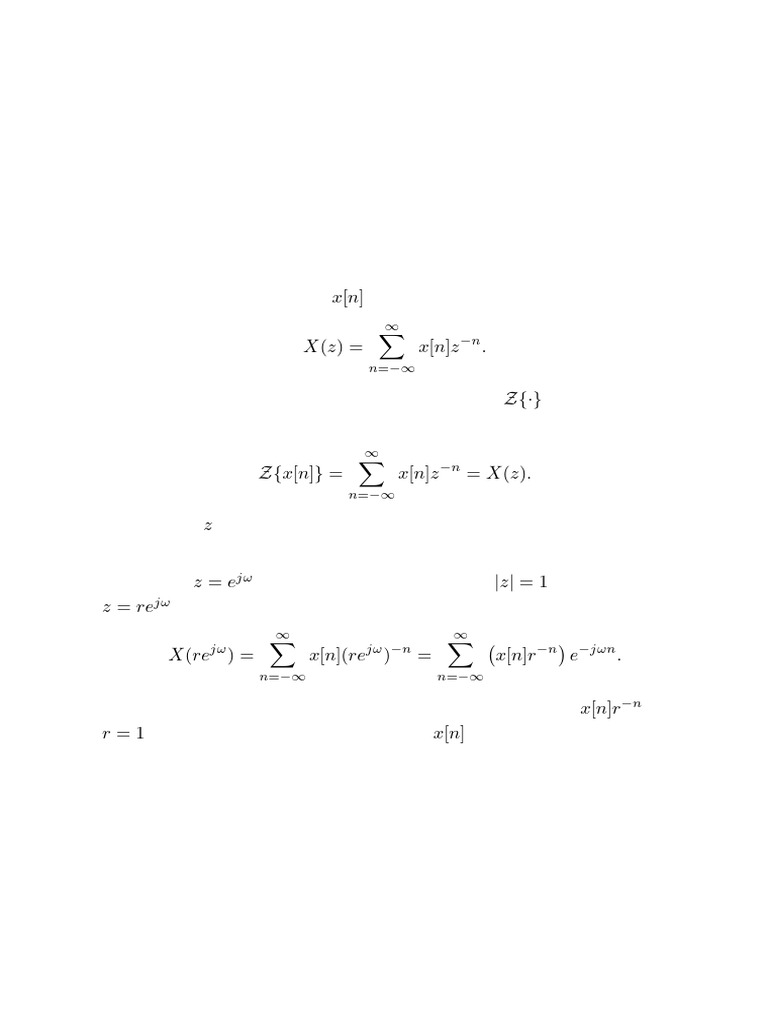 Z Transform Problems and Solutions | PDF | Mathematical Relations | Algebra