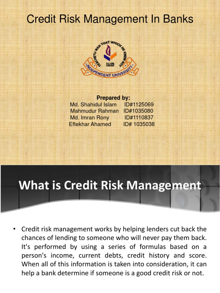 Credit Risk Management in Banks | PDF | Credit (Finance) | Credit Risk