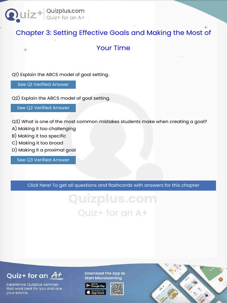 Explain The Abcs Model of Goal Setting | PDF | Multiple Choice ...