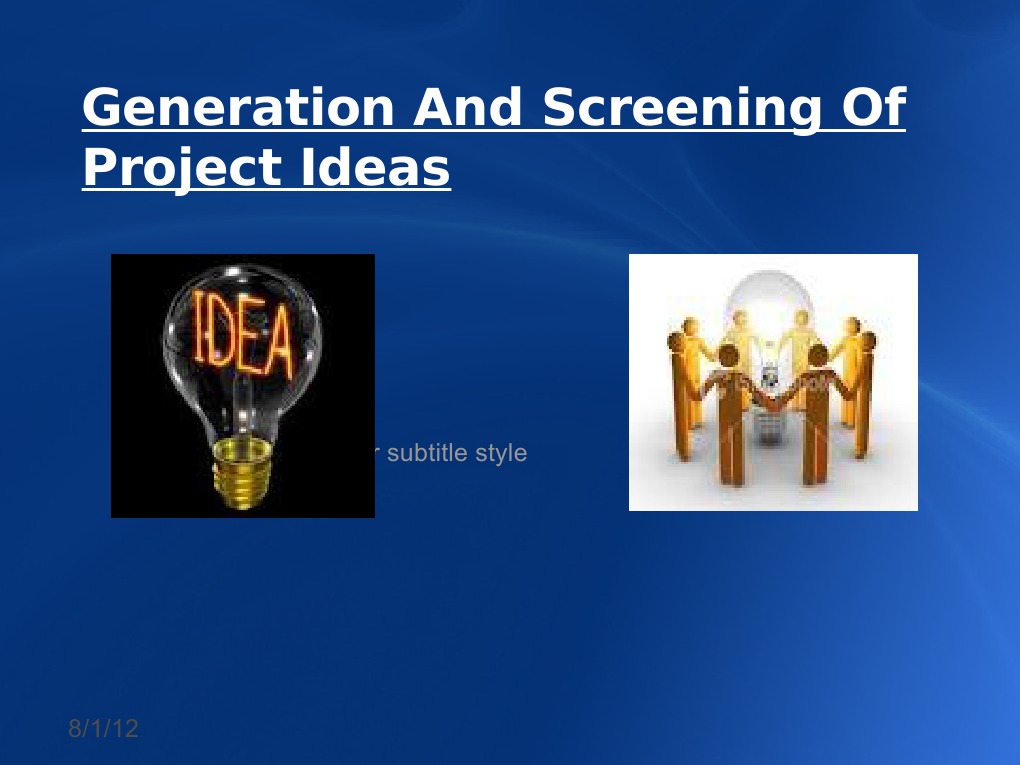 Project Idea Generation and Screening | PDF | Profit (Economics ...