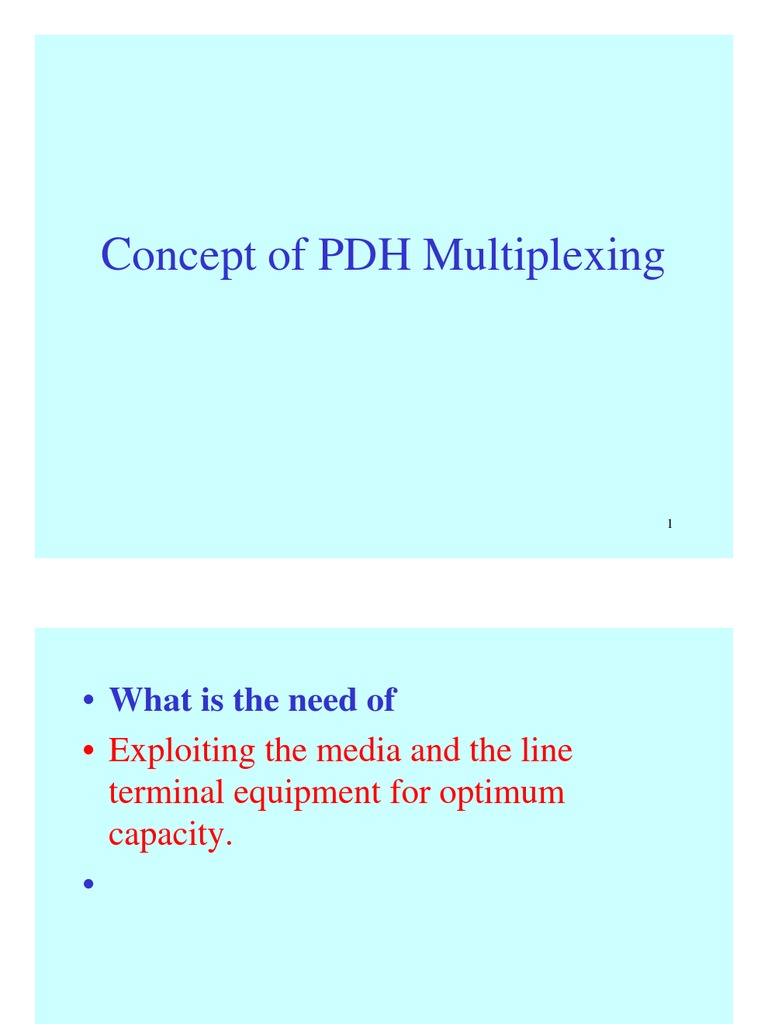 Concept of PDH Multiplexing | PDF | Multiplexing | Data Transmission