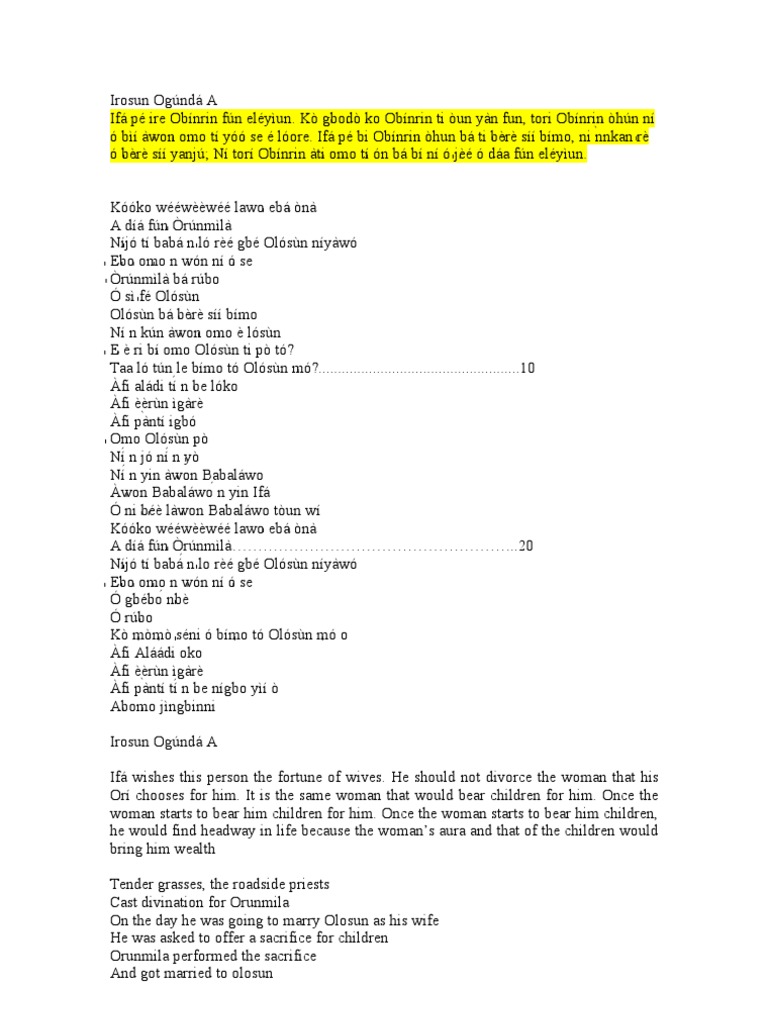 Irosun Ogunda A | PDF | Nature