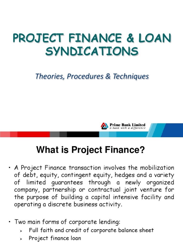 Project Finance and Loan Syndication Guide | PDF | Syndicated Loan ...