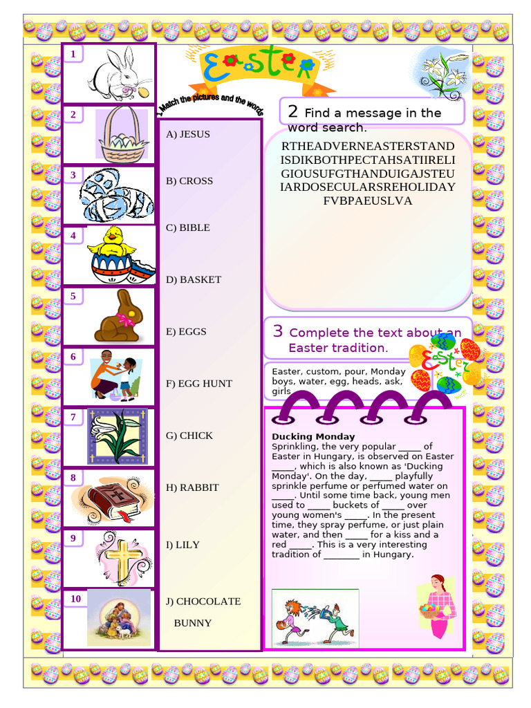 Easter Activities | PDF | Easter | April Observances