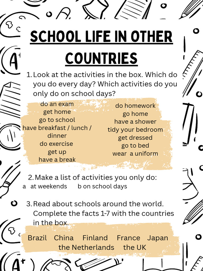 School Life in Other Countries | PDF