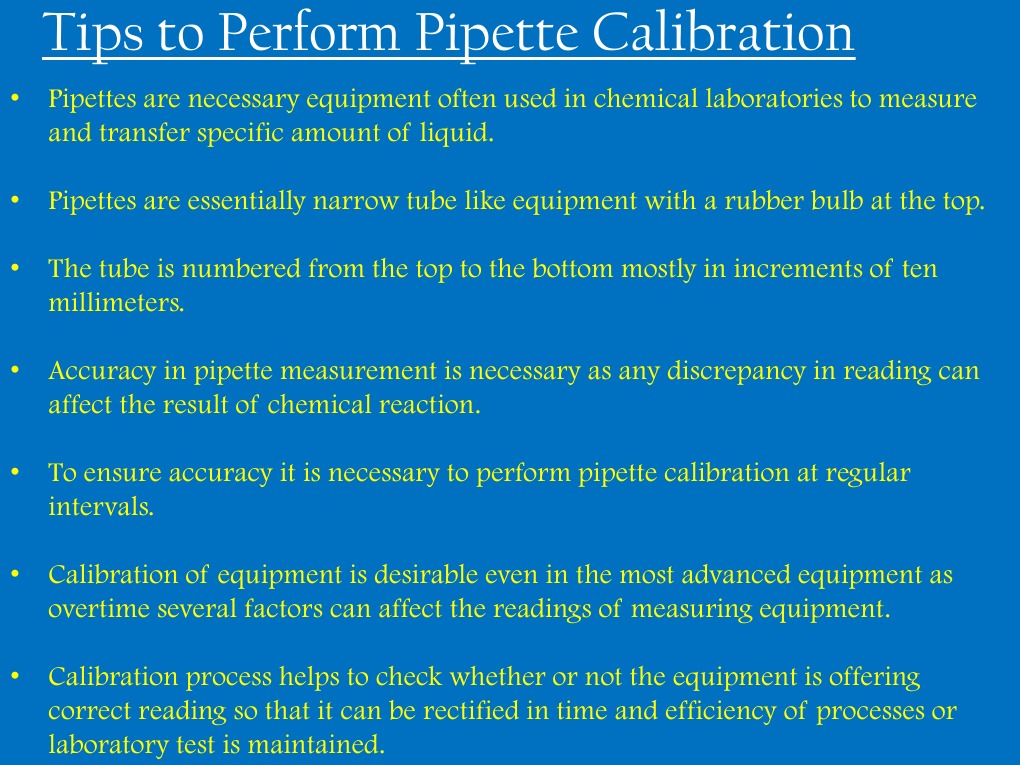 Tips To Perform Pipette Calibration | PDF | Calibration | Density