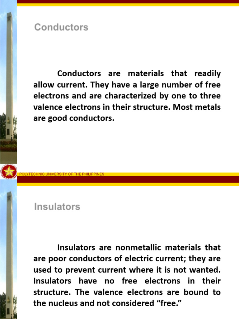 Conductors and Insulators | PDF