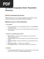 IGCSE Geography: Population Questions | PDF | Human Migration ...