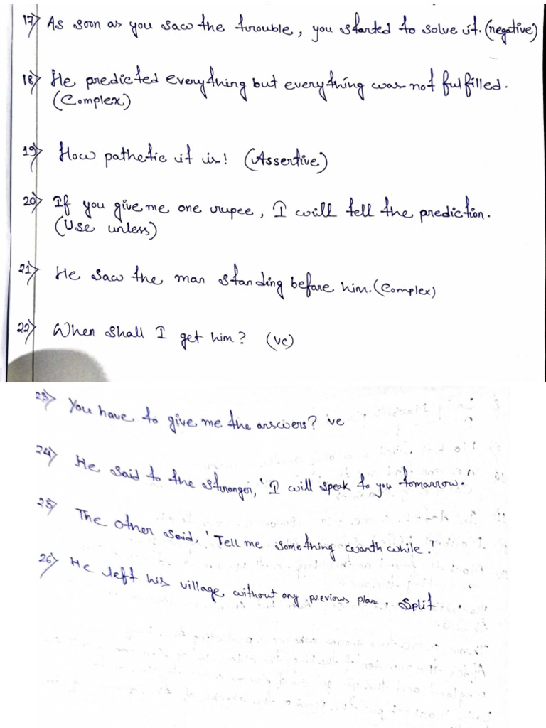 Grammar Homework | PDF