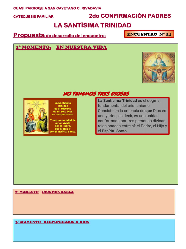 14 - La Santísima Trinidad. Los Ángeles | PDF | espíritu Santo | Trinidad