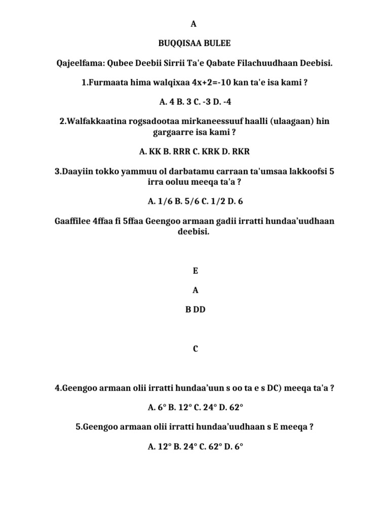 Maths Grade 8 Unit 4 | PDF
