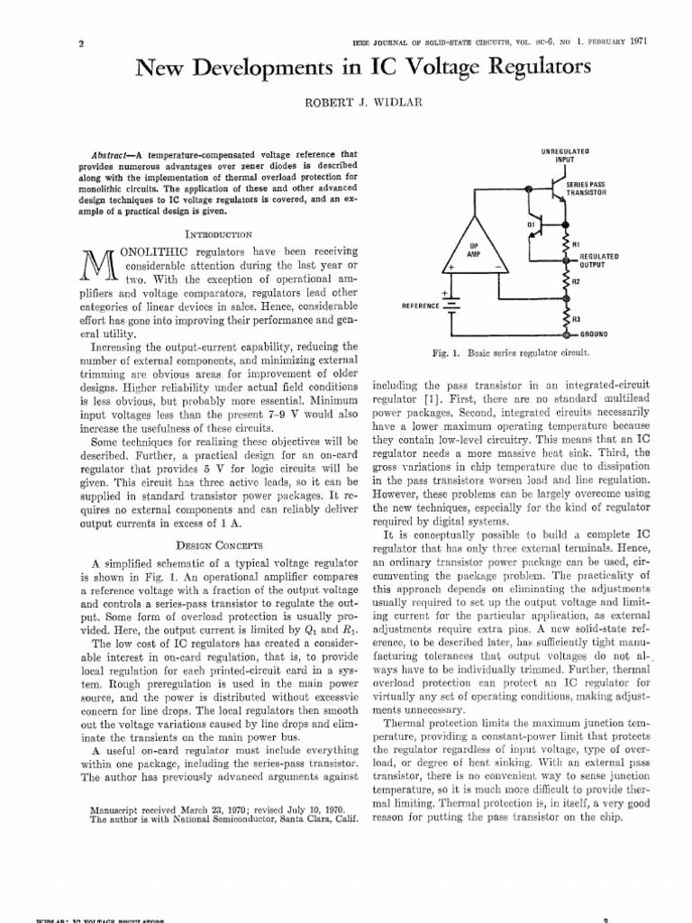Widlar Bandgap Paper | PDF | Transistor | Power Supply