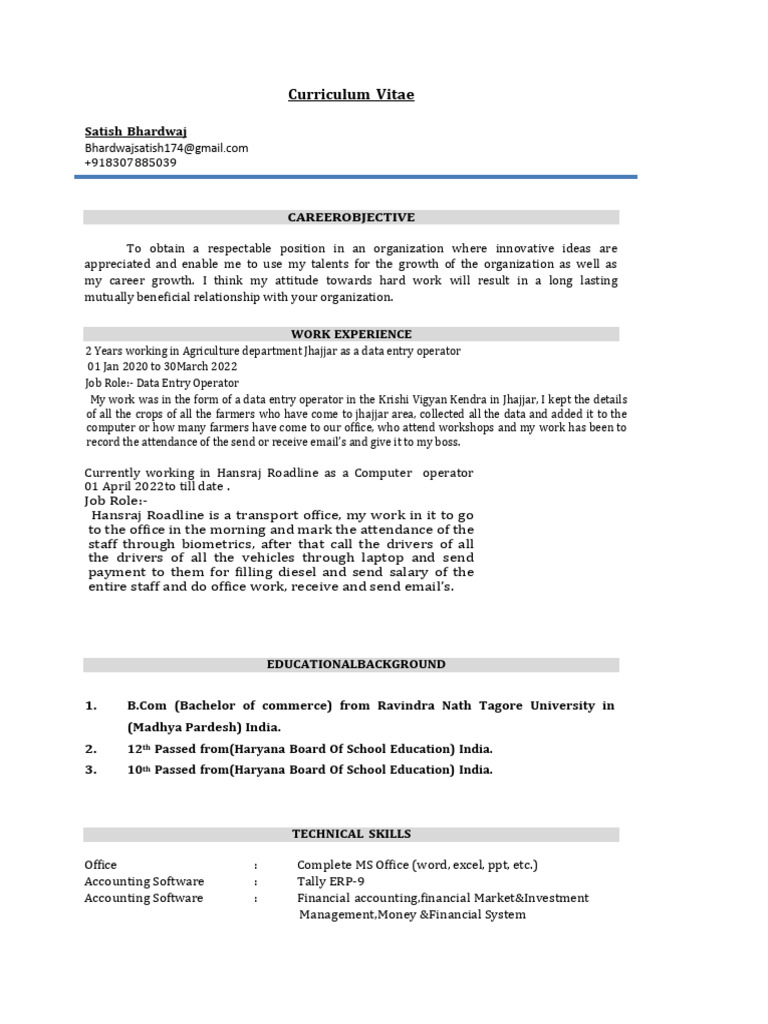 Satish Resume | PDF