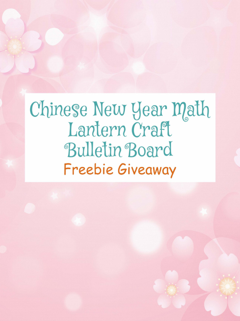 Freebies2026ChineseNewYearMathLanternCraftBulletinBoard 1 | PDF