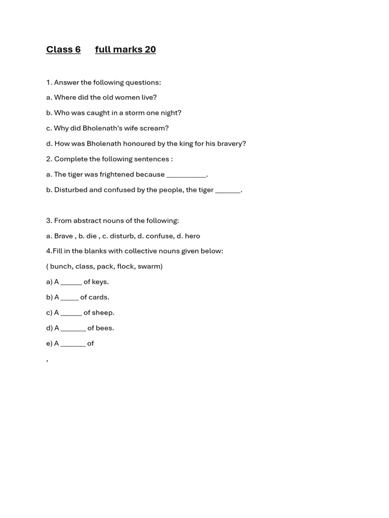 Class 6 | PDF