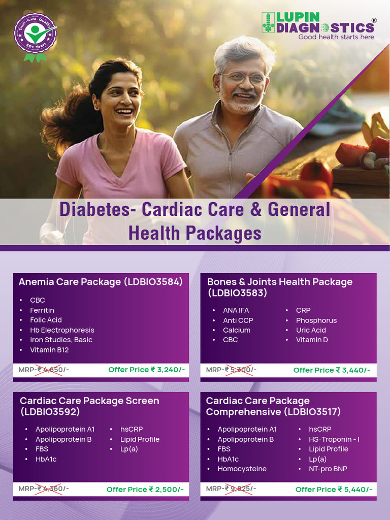 Diabetes-Cardiac Health & General Packages Flyer | PDF