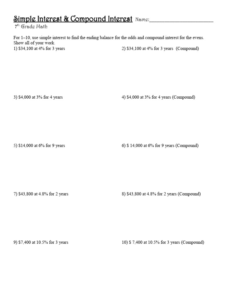Simple Interest Compound Interest Qurban | PDF
