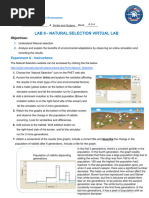 Natural Selection Simulation Guide | PDF | Tooth | Rabbit