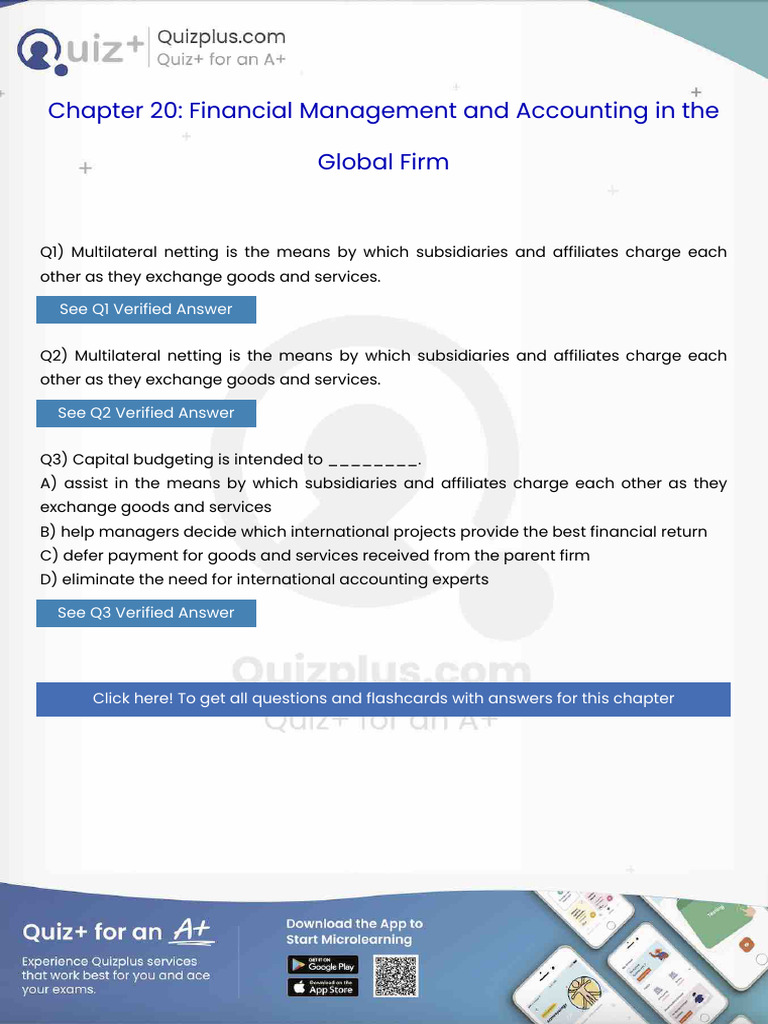 Multilateral Netting Is The Means by Which Subsidiaries and Affiliates ...