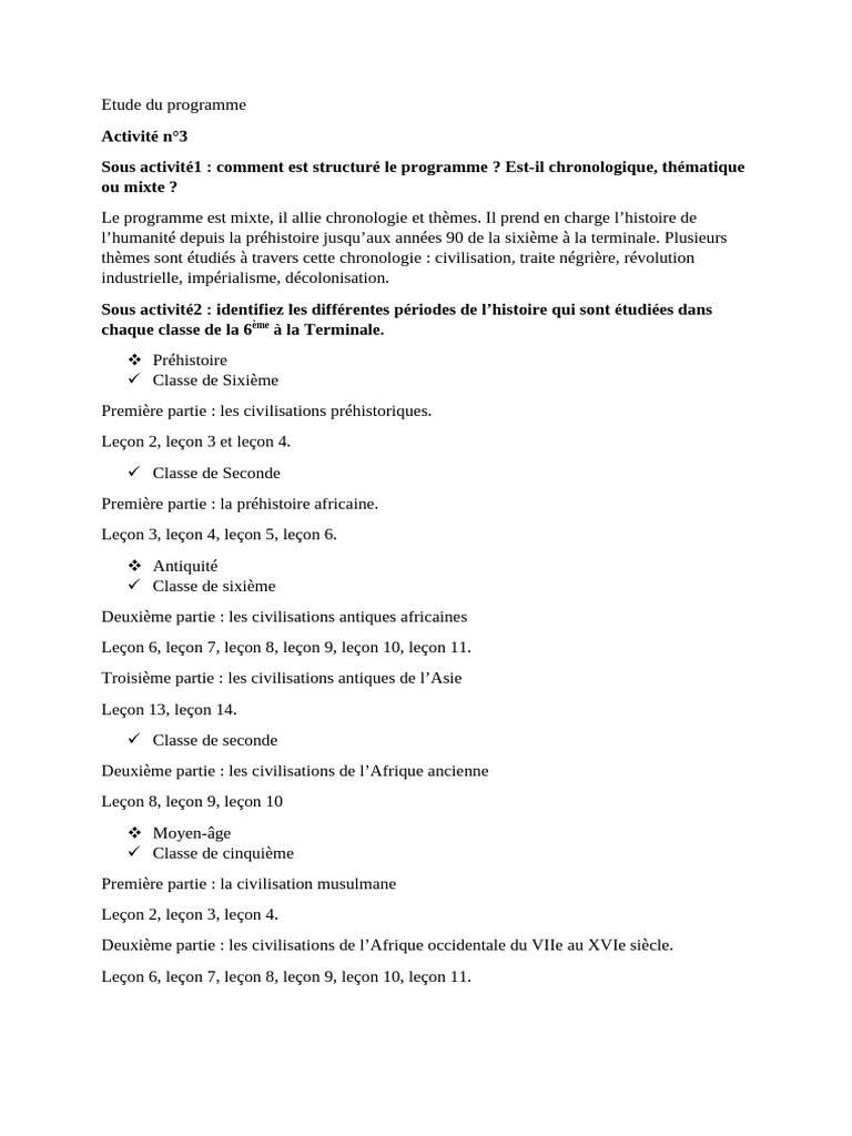 Activité 3 Valy Faye Programme | PDF