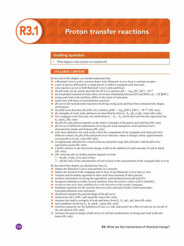 Chemistry Reactivity 3 - Proton Transfer Reactions | PDF