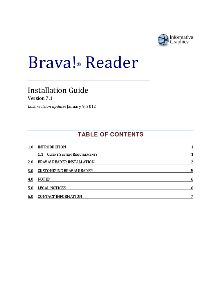 BravaReader AdminGuide | PDF | Installation (Computer Programs ...