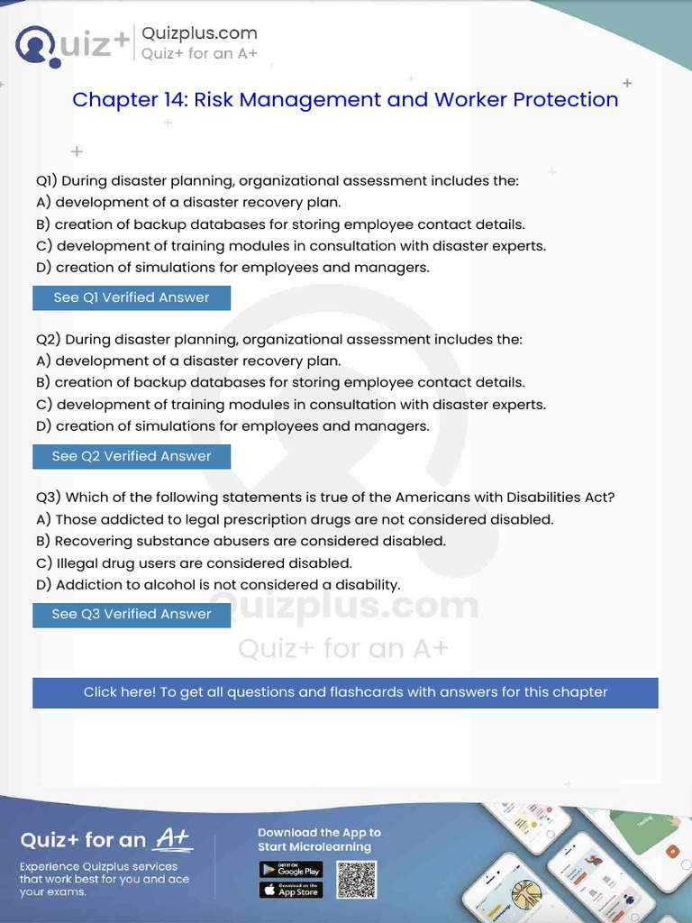 During Disaster Planning Organizational Assessment Includes The | PDF ...
