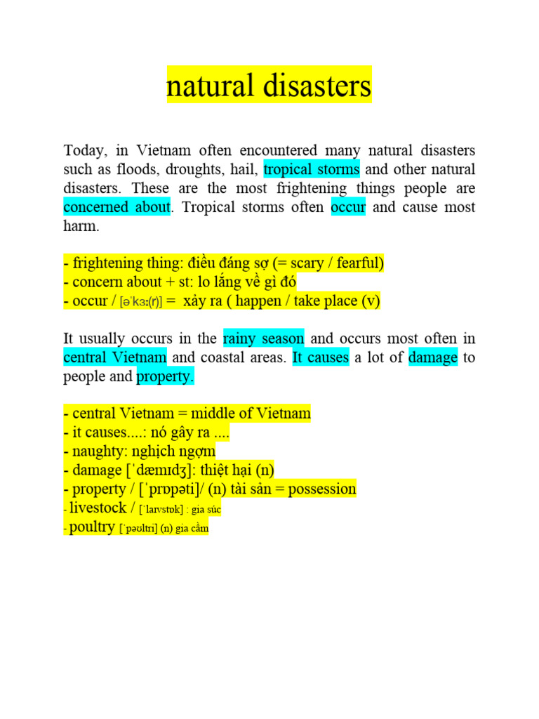Reading - Natural Disasters | PDF