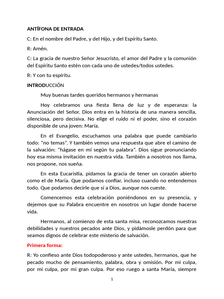 Teks Misa Masa Prapaskah | PDF | eucaristía | María, madre de Jesús