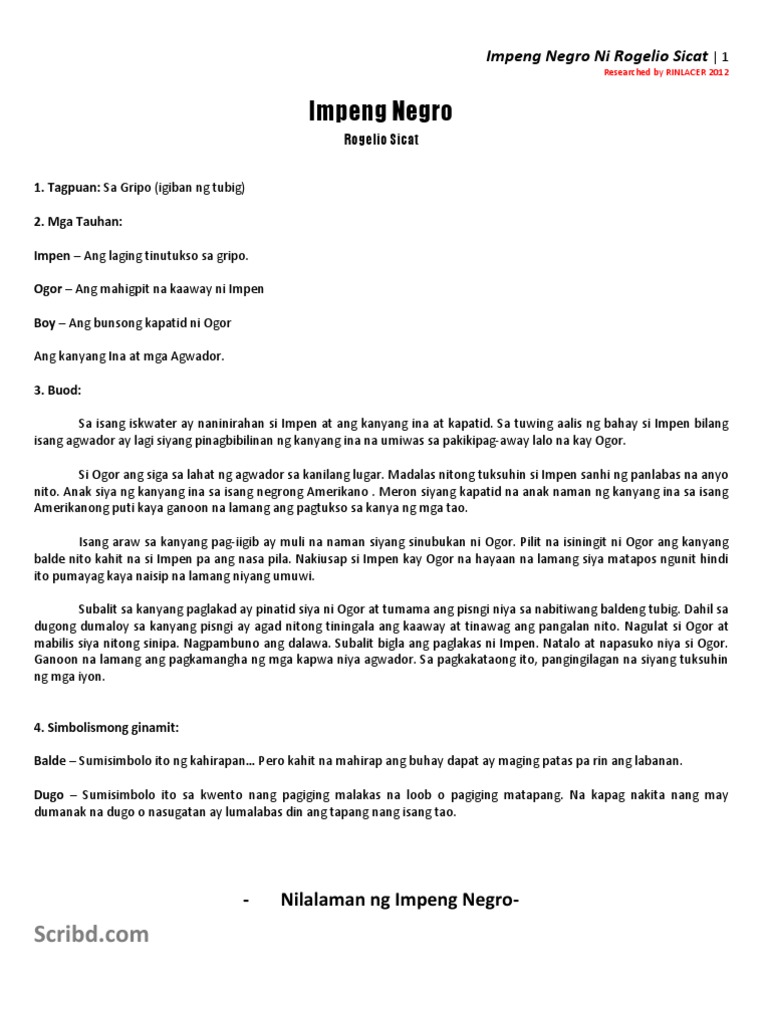 Impeng Negro | PDF