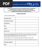 Candidate Authentication Statement Form | PDF