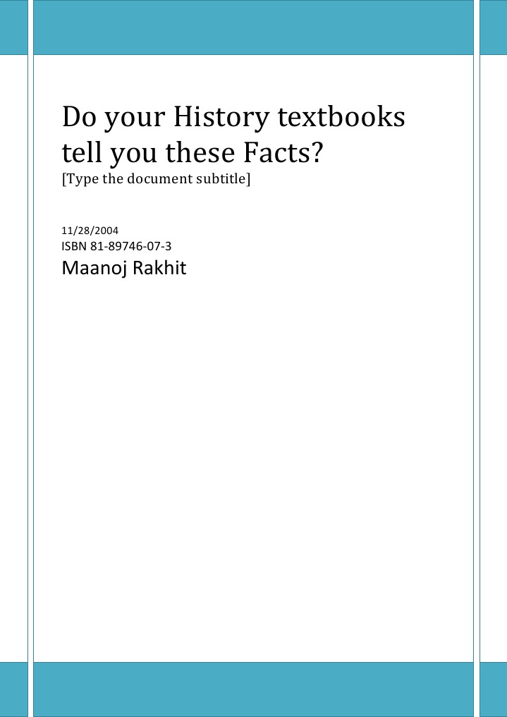 Do Your History Textbooks Tell You These Facts? (Ed 2004) | PDF ...