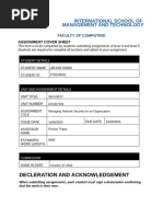 WSU Assignment Cover Sheet Template | PDF