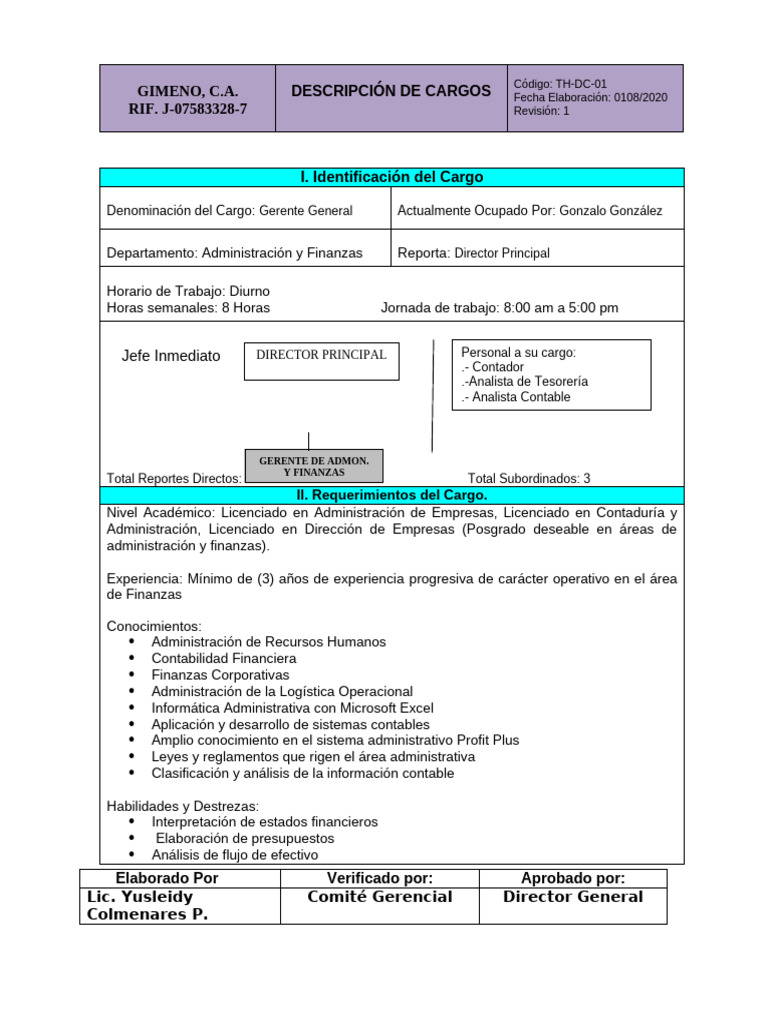 Gerente General | PDF | Contabilidad | Contador