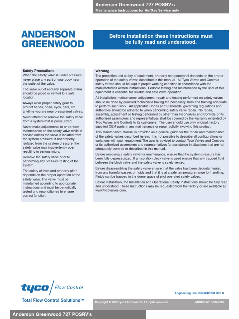 727 Posrv | PDF | Valve | Safety