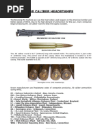 Headstamp Codes for Ammunition Identification | PDF | Ammunition | Firearms