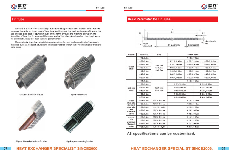 Qingli Finned Tubes Catalogue | PDF