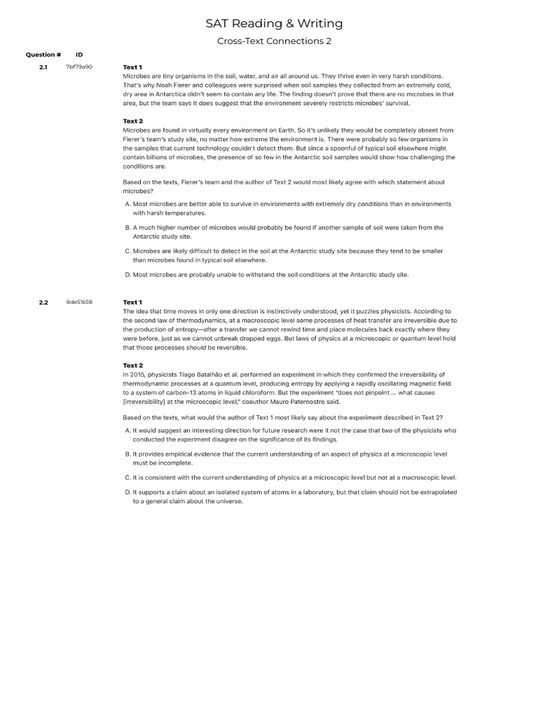 Cross-Text Connections 2 | PDF