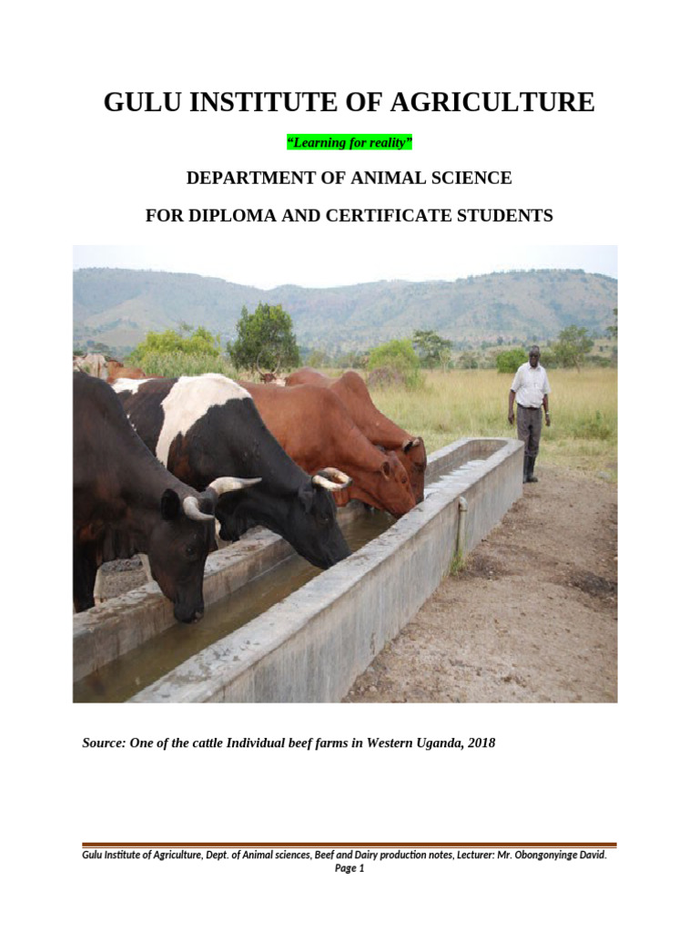 Beef Production Notes 2017 | PDF | Agriculture | Livestock