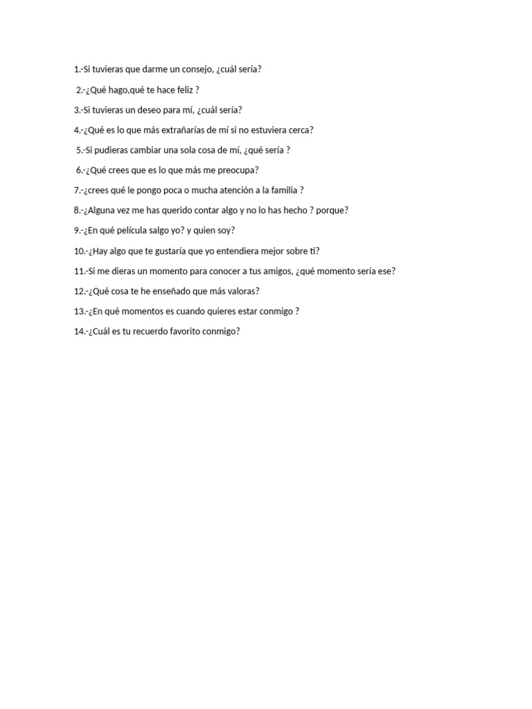 10 Preguntas a Tu Hijo | PDF