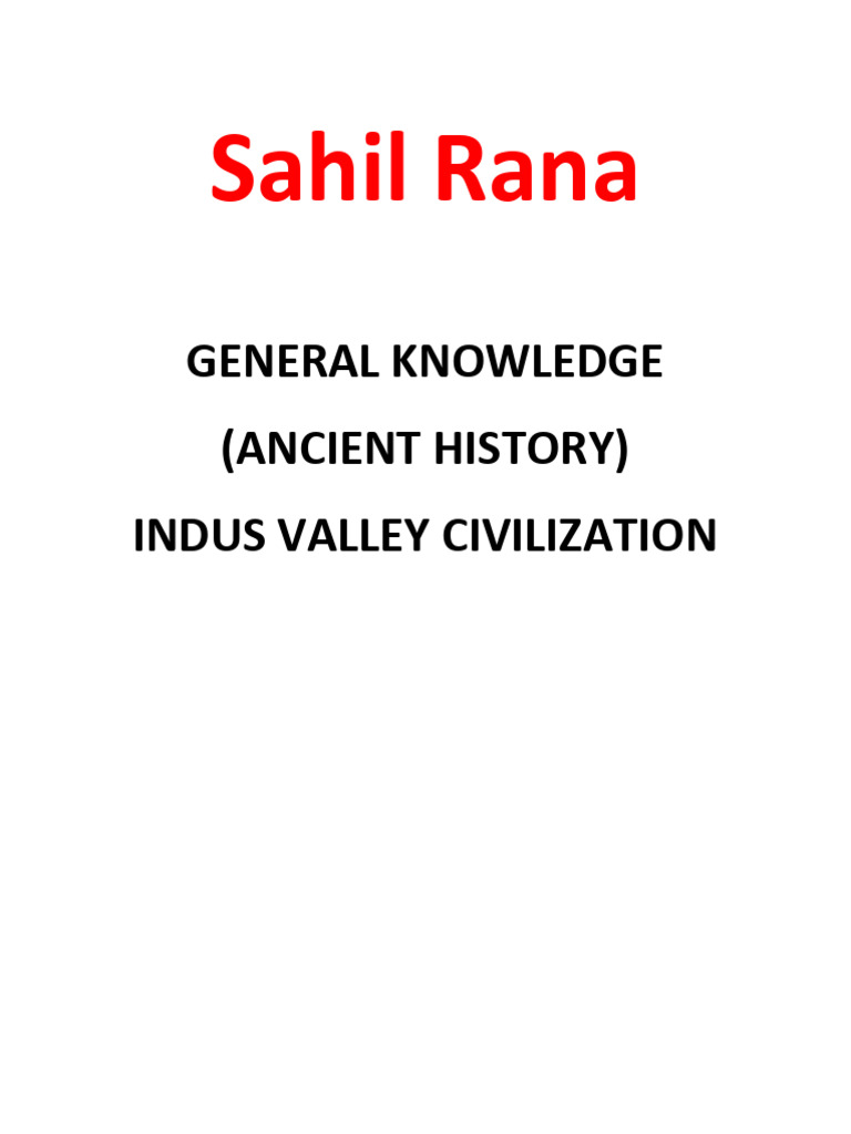 Indus Valley Civilization Notes | PDF