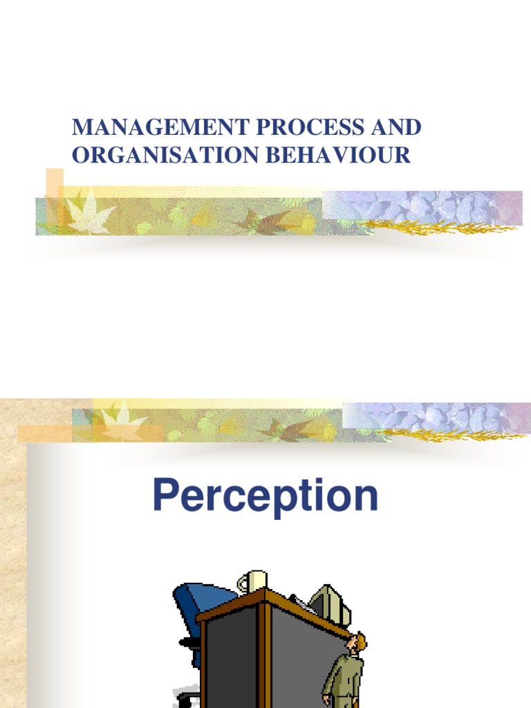 Management Process and Organisation Behaviour | PDF | Perception | Bias