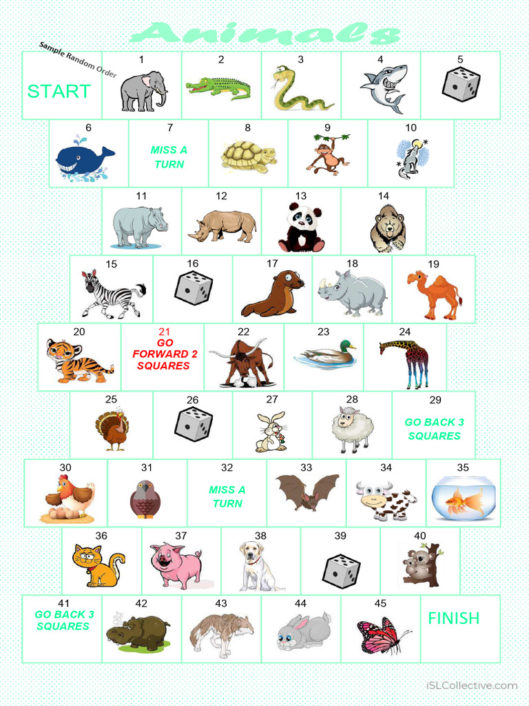 Board Game - Animals 2 PDF | PDF