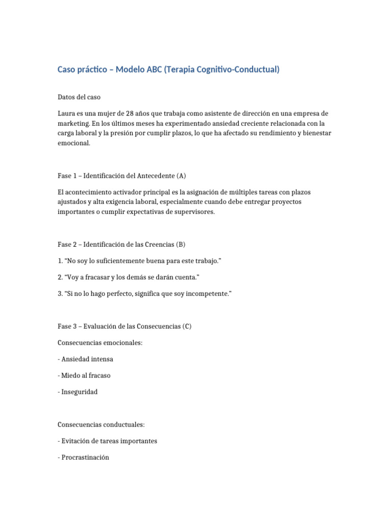 Caso Practico Modelo ABC Laura | PDF