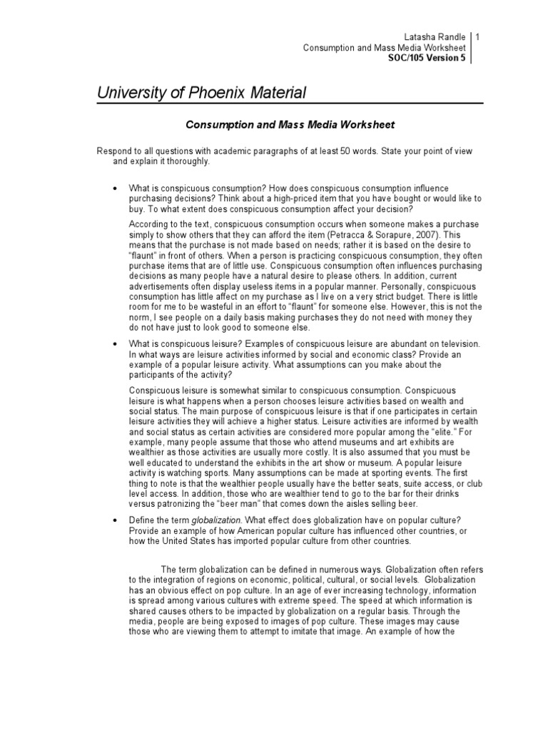 Conspicuous Consumption & Media Analysis | PDF | Consumerism | Advertising