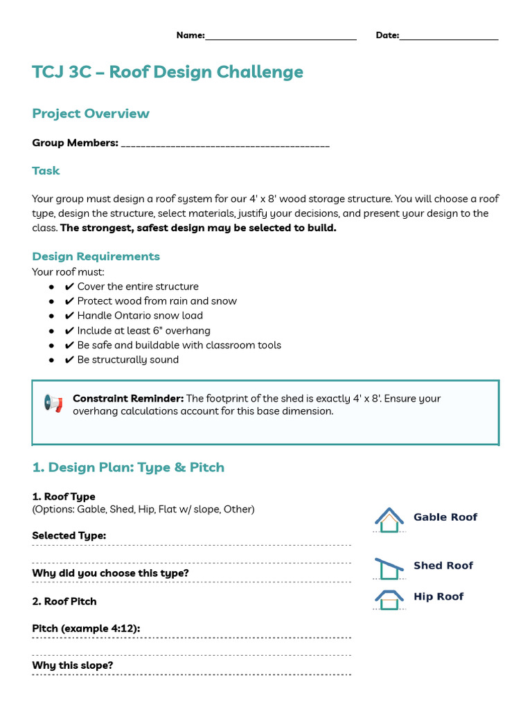 Roof Design and Build | PDF