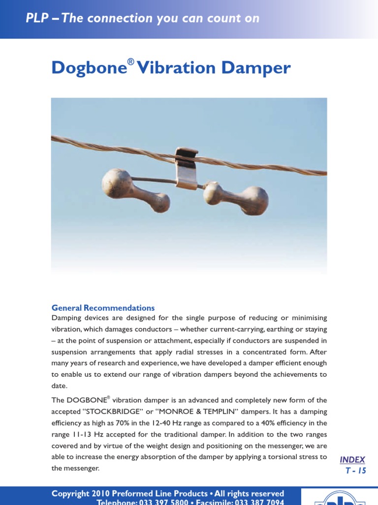 PLP - Dogbone Vibration Damper | PDF | Kilogram | Applied And ...
