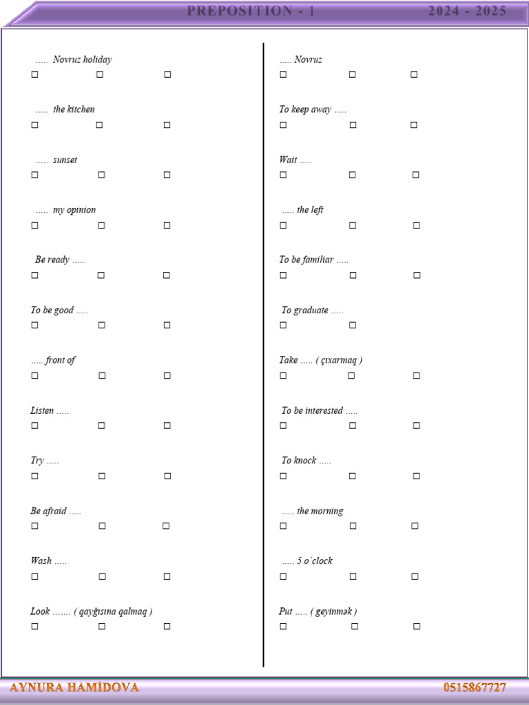 Preposition Tests | PDF